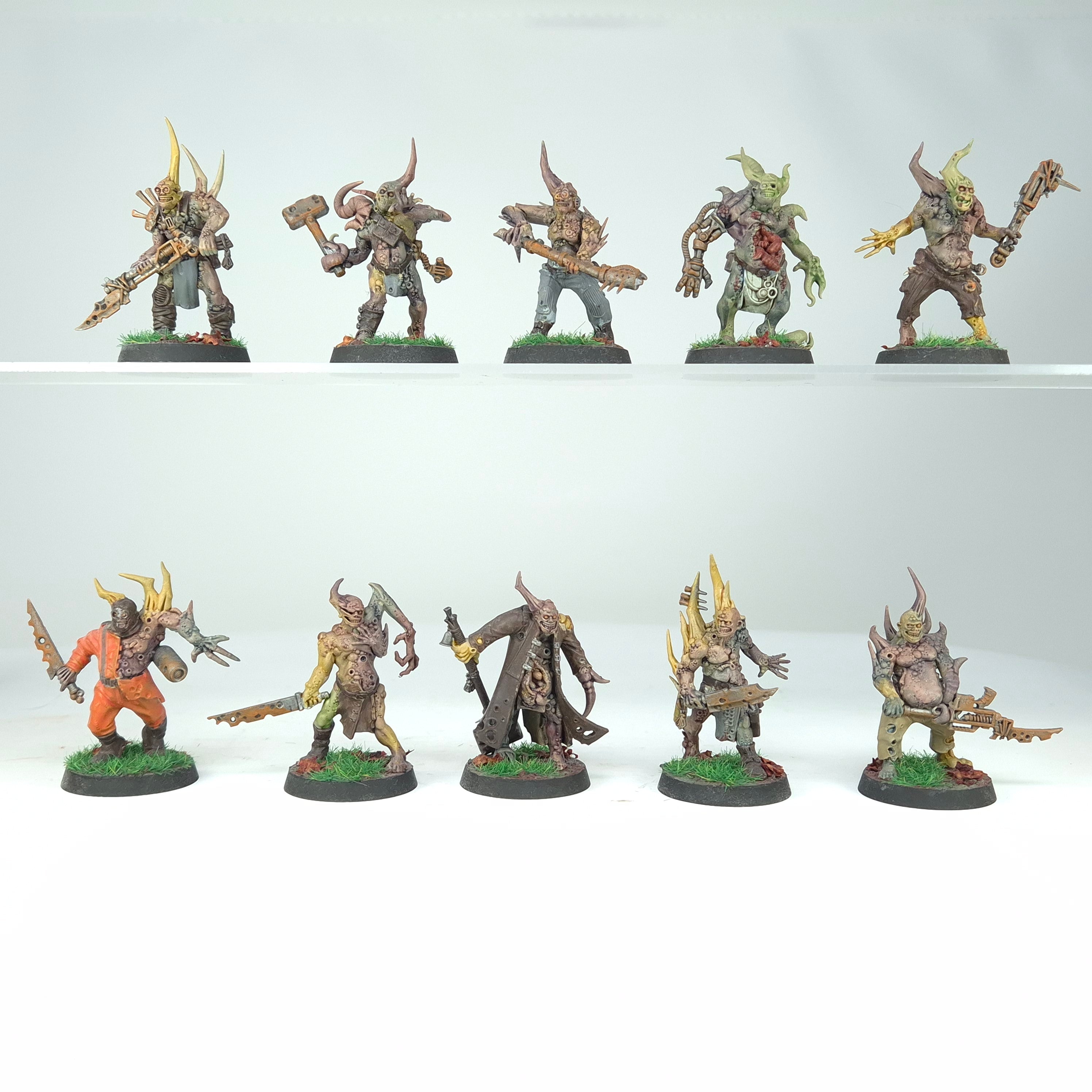 Painted Poxwalkers - Death Guard - Chaos Space Marines - Warhammer 40k ...